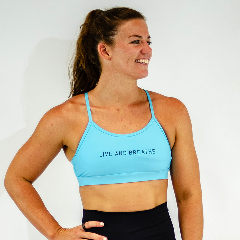 Women's Thin Strap Crop | Mesh Back | Blue | LAB